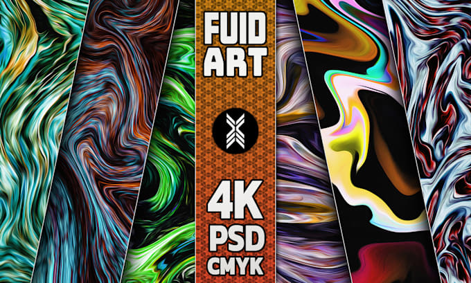 Custom abstract fluid artworks and patterns by Xebelion | Fiverr