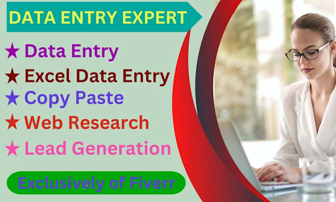 Do accurate data entry, copy paste, web research, excel data entry expert by Mdrobin3984 | Fiverr