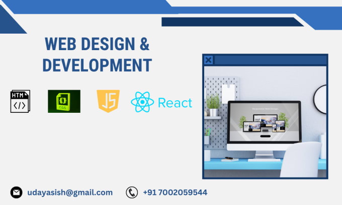 Create Custom Websites Using Html Css Js Php Nodejs Reactjs By Udayasishbora Fiverr