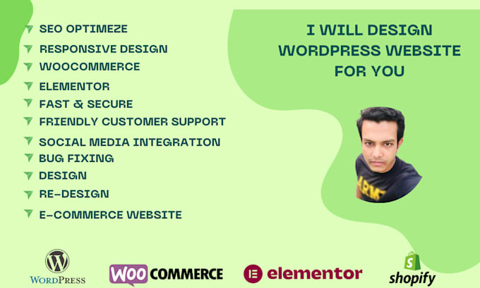 Do custom responsive wordpress design, redesign and ecommerce website by Soyyedmohammad | Fiverr