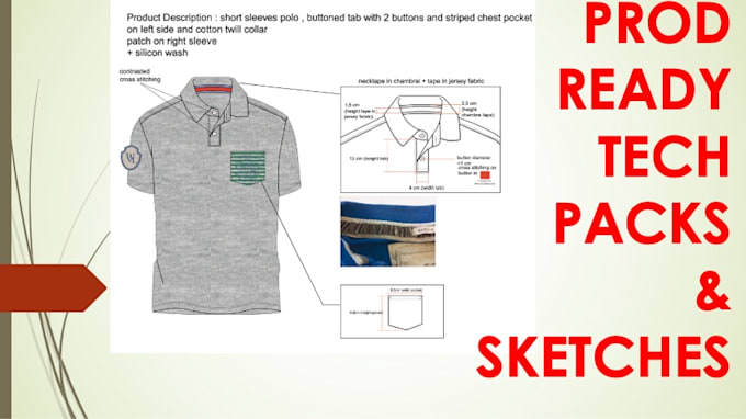 Create fashion tech pack, flat sketches, clothing tech pack by ...