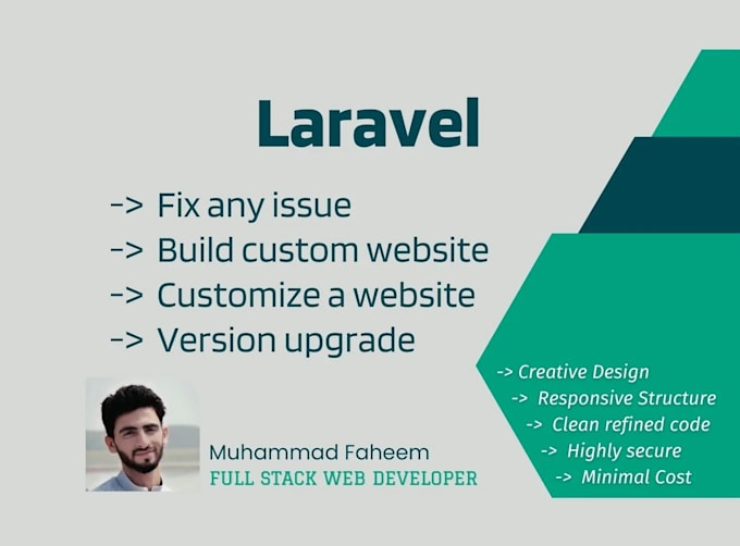 Fix, upgrade, customize or create a laravel website by Procoder_faheem | Fiverr