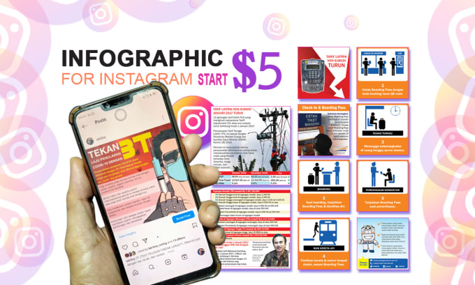 Create stunning instagram infographic by Aliparma | Fiverr