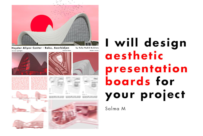 Design aesthetic architecture presentation boards by Salmames | Fiverr