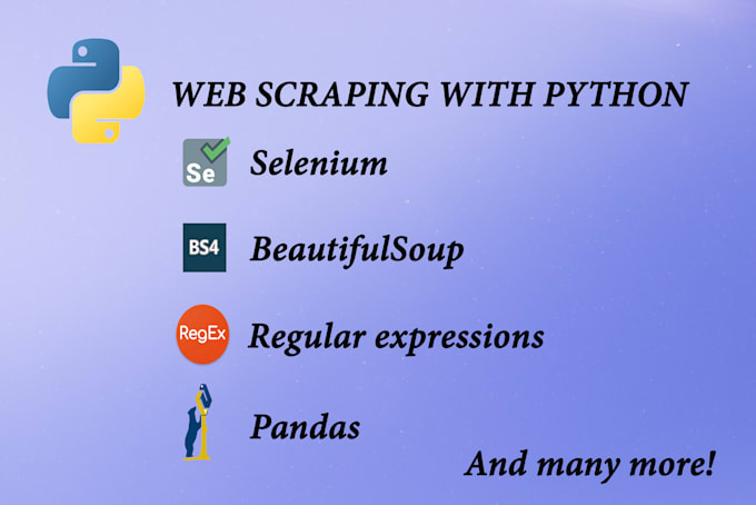 Do web scraping and data visualization using python by Elijah_romero | Fiverr
