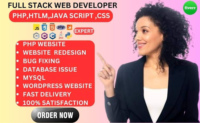 Develop php website and fix issues in html, css, mysql, javascript by ...