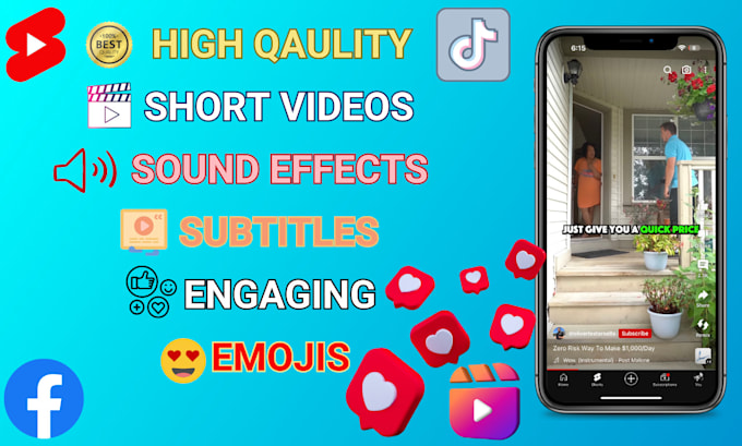 Create a professional short form video edit for youtube, instagram, and ...