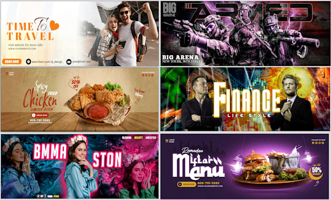 Design facebook cover, youtube banner, linkedin, web banner by Dj ...