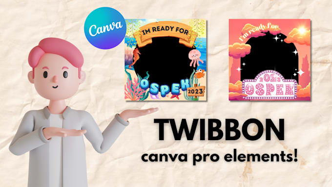 Design interesting canva twibbon design for your campaign by Cioartspace | Fiverr