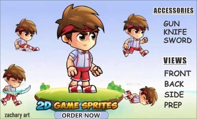 Do 2d Character Animation Sprite Sheet Game Asset For Your Game Or