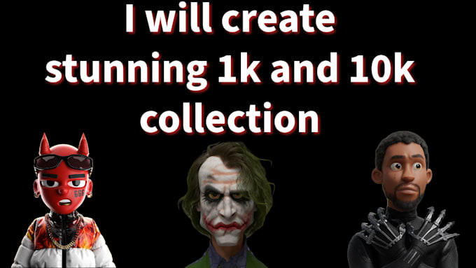 Create stunning 3d nft art and 1k 10k collections by Haiderrizzvipro | Fiverr