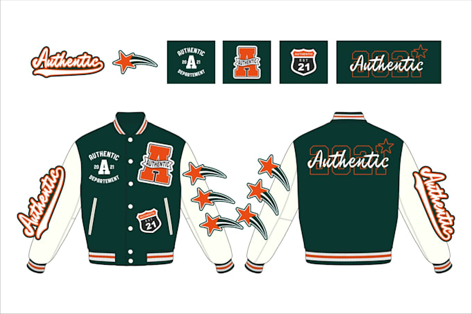 Design of streetwear varsity jacket, letterman and clothing by ...