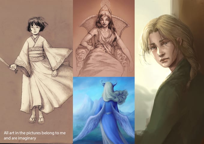 Draw your fantasy oc, rp character by Drawix | Fiverr