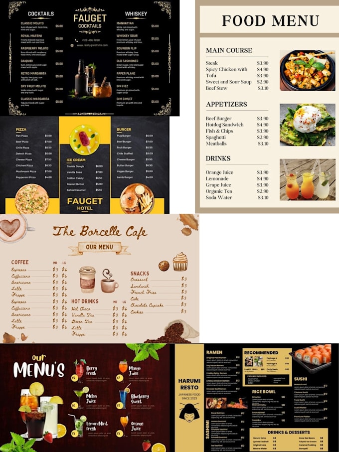 Design professional restaurant menu design for your business by ...