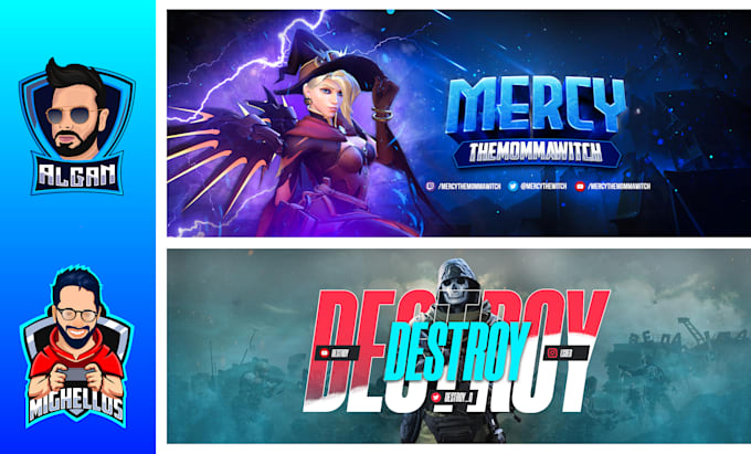 Esports designs, gaming banner design, youtube banners and gaming logo ...