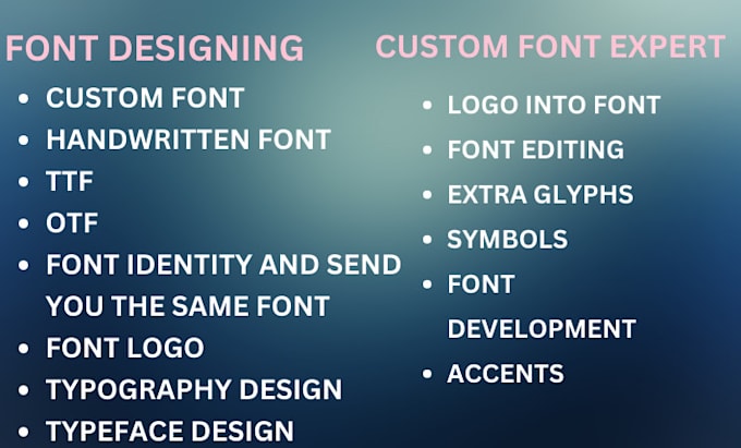 Font logo, custom font design in ttf or otf, and typography,typeface ...