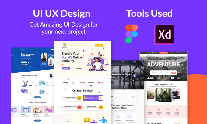 Create a web ui template and landing page that is modern and attractive ...