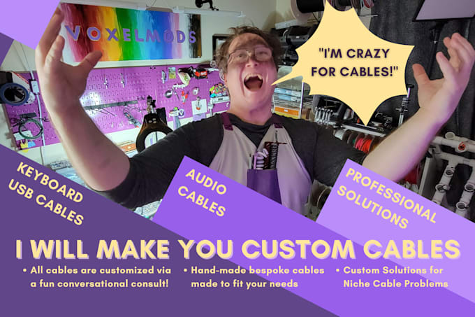 Make custom cables for keyboards, cameras, mics, etc by Wes_bahr | Fiverr