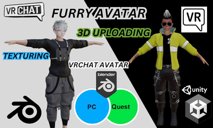 Do best vr chat avatar for you, vrchat outfit for 3d model and ...