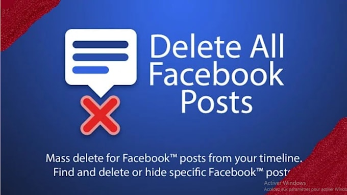 Delete your facebook activities ,posts and friends by Younesstiki | Fiverr