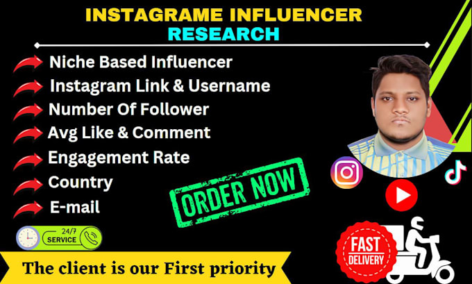 Find niche instagram, tik tok and youtube influencer list by Marketer ...