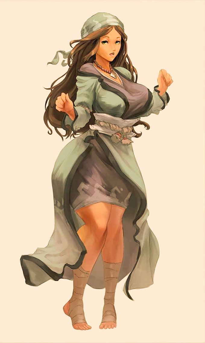 Draw your dnd character fullbody body by Maryamtil | Fiverr