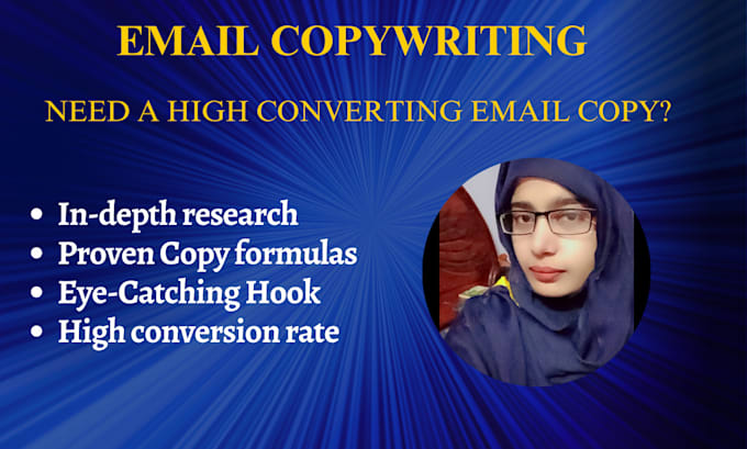 Do email copywriting for sales email and email sequences by Muniba112 | Fiverr