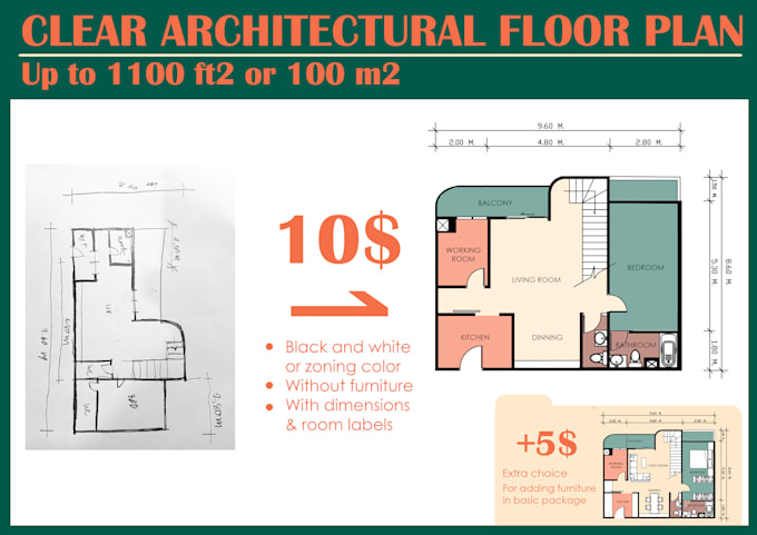 Create a high quality floor plans to be attractive property by ...