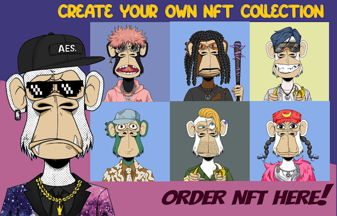 Draw unique nft art design nft collection cartoon nft arts 1k,5k,10k by Sabaharun | Fiverr