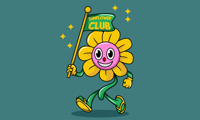 Unique retro cartoon vector design by Avivmuzi | Fiverr