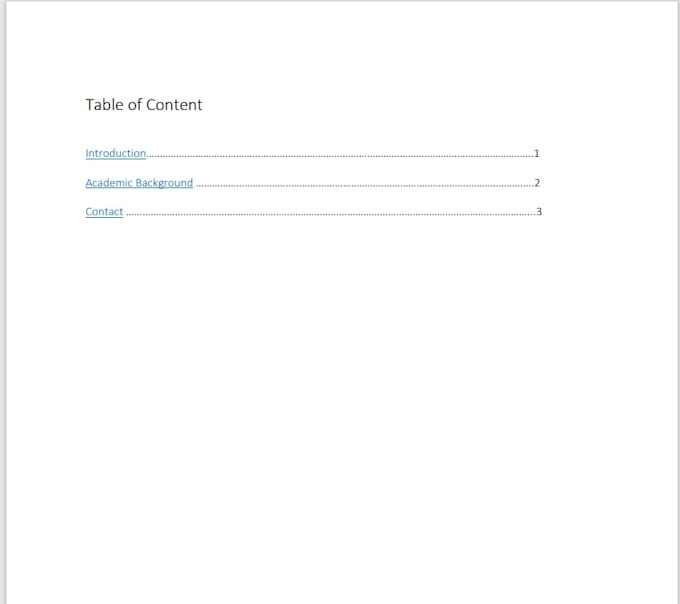 Do Insert Clickable Table Of Contents By Sofirind Fiverr
