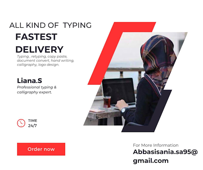 Do fast typing, retype , edit copy paste work by Saniaabbasi616 | Fiverr