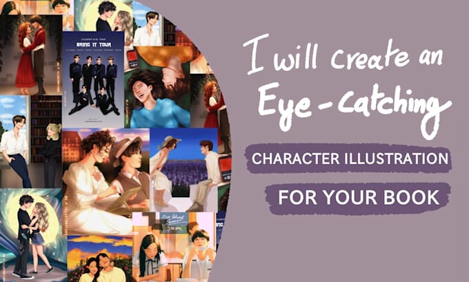 Create an eye catching character illustration for your book by ...