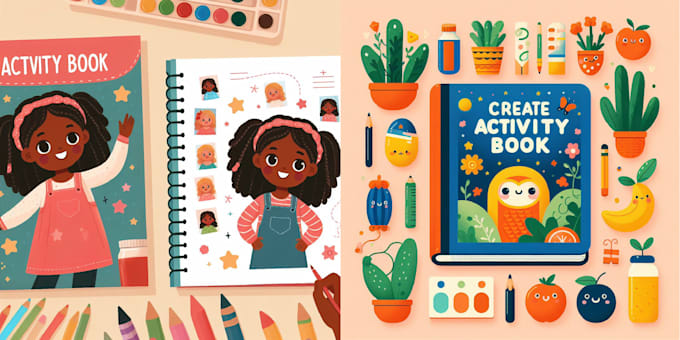 Create activity book, kids worksheets, book cover kdp low content by ...