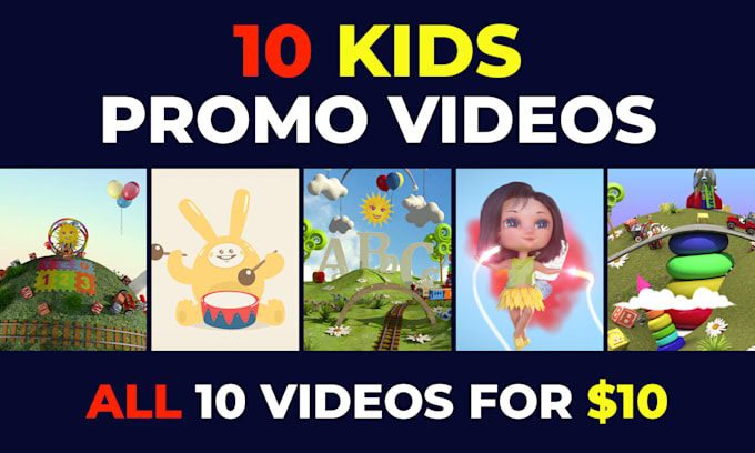 Create 10 kids children videos with your own logo by Travel_services ...
