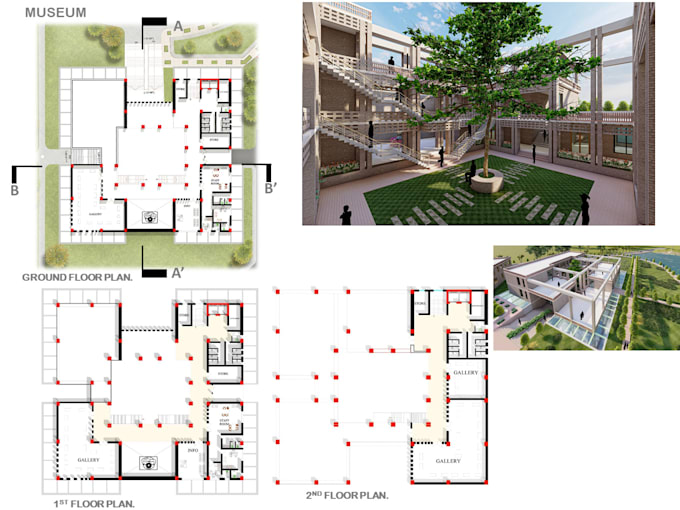 Draw architectural floor plan in autocad 2d,photoshop render by ...