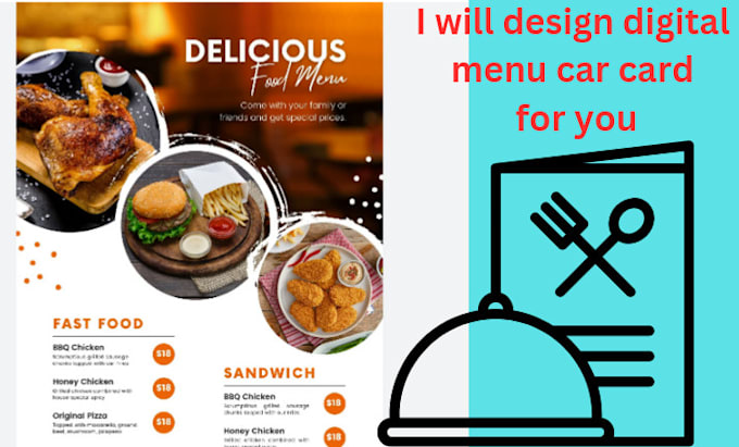Design digital menu for you by Muskankhan1122 | Fiverr
