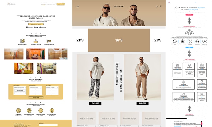Create modern website ui ux design Create modern website ui ux design