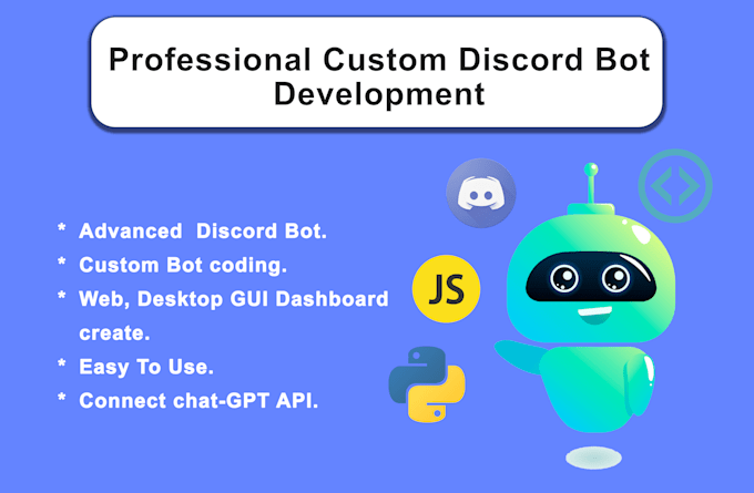 Professional discord bot development with gui dashboard customized ...