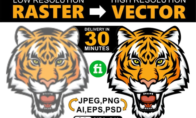 Convert raster logo,image in vector file high resolution by Ahmed_xvx ...