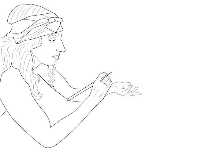 Draw an outline line art, poetry line art book illustraton or any ...