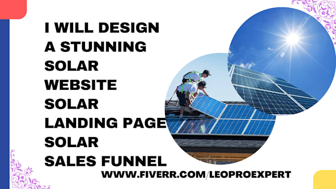 Design a stunning solar website solar landing page solar leads sales ...