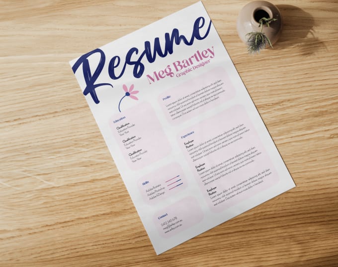 Design A Stand Out Professional Resume By Artley Designs Fiverr
