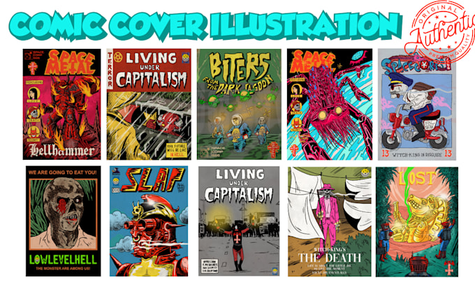 Design your comic cover illustration unique and retro style by ...