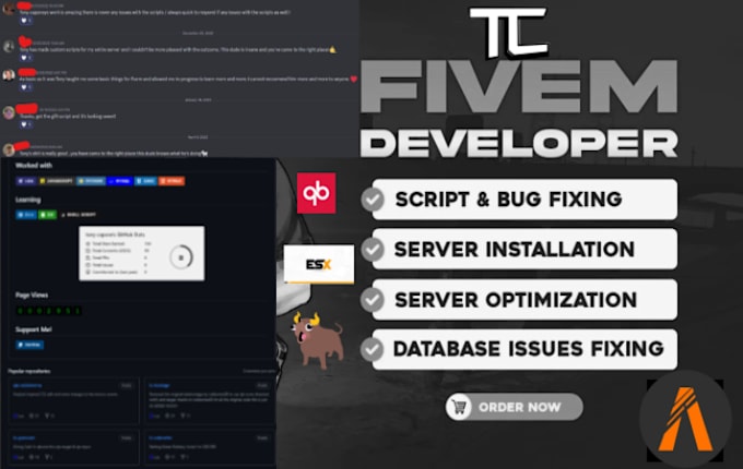 Fix any bugs on your fivem server or modify anything by Tcdevfivem | Fiverr
