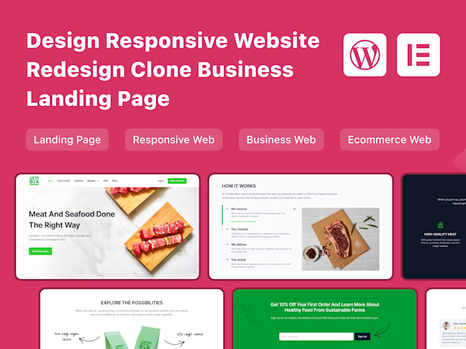 Design responsive website redesign clone business landing page by Ahmerilyas700 | Fiverr