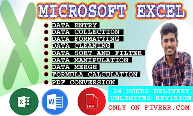 Work On Excel Formatting Cleaning Sort Filter Merge Entry Formulas