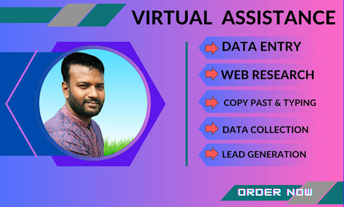 Serve as your virtual assistant and data entry parson by Arshad581 | Fiverr