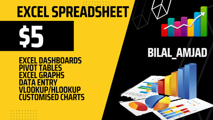 Create excel chart dashboard and pivot table by Bilal_amjad5359 | Fiverr