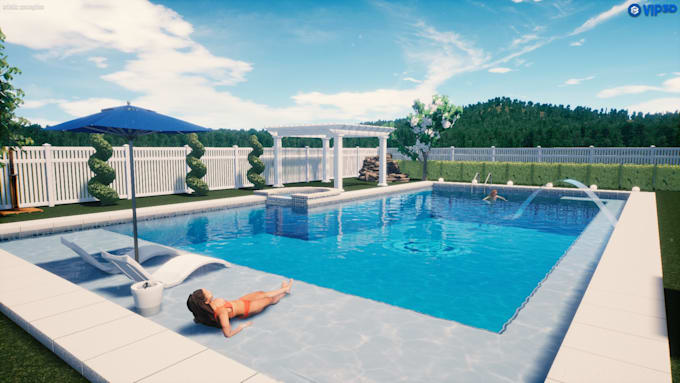 Do 3d pool visualisation using structure studios vip3d by Fytoskin | Fiverr